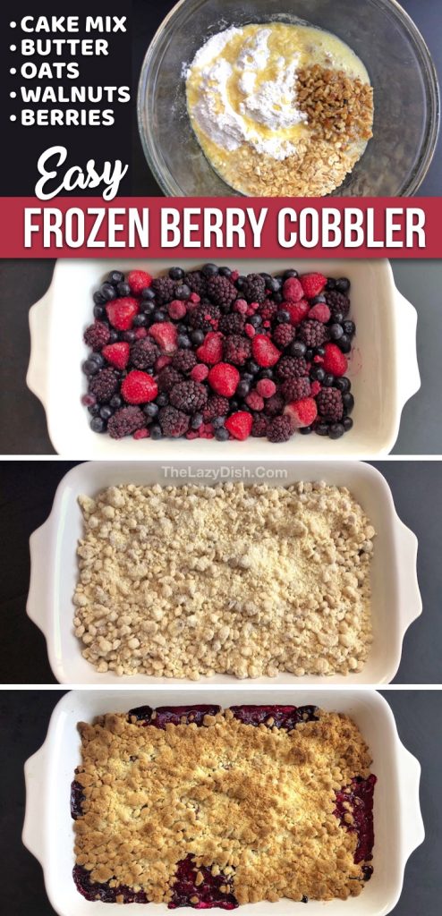 The BEST 5 Ingredient Berry Cobbler (Made with Frozen Fruit, Cake Mix ...