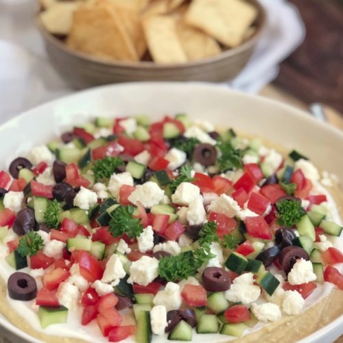 7 Layer Greek Hummus Dip