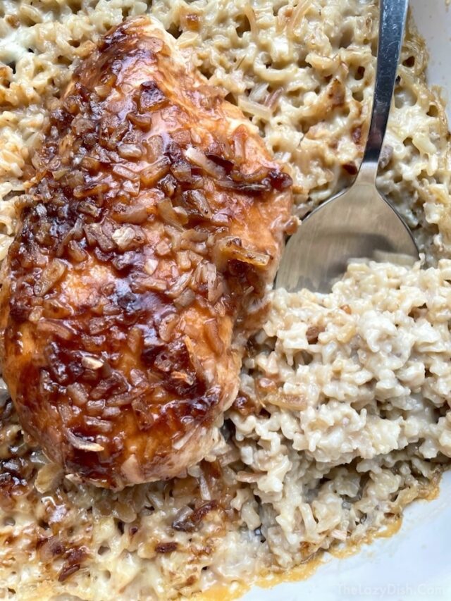 Lazy Day Creamy Chicken & Rice Dinner Casserole