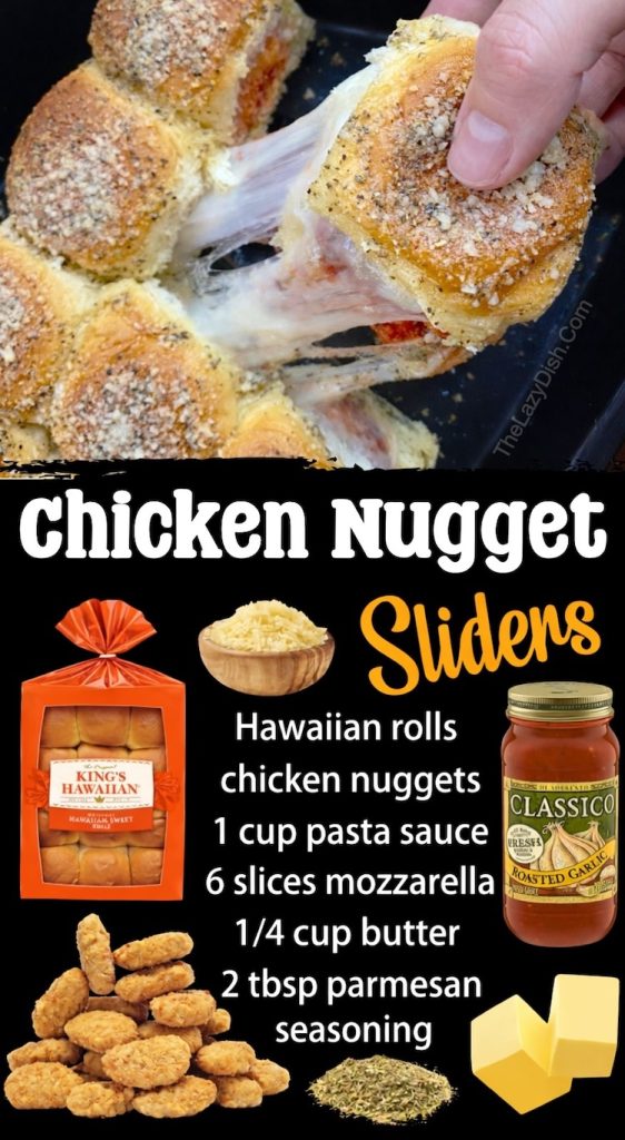 Easy Baked Chicken Nugget Sliders